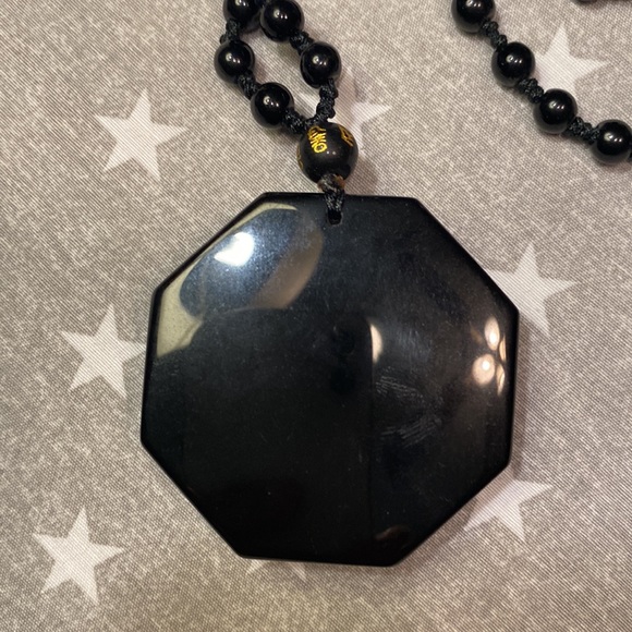 Accessories | Obsidian Yin Yang Hand Tied Medallion And Rope | Poshmark